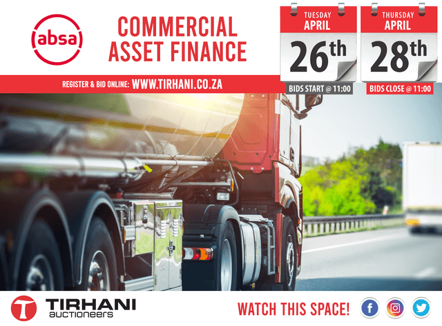 ABSA CAF (COMMERCIAL ASSET FINANCE) ONLINE AUCTION